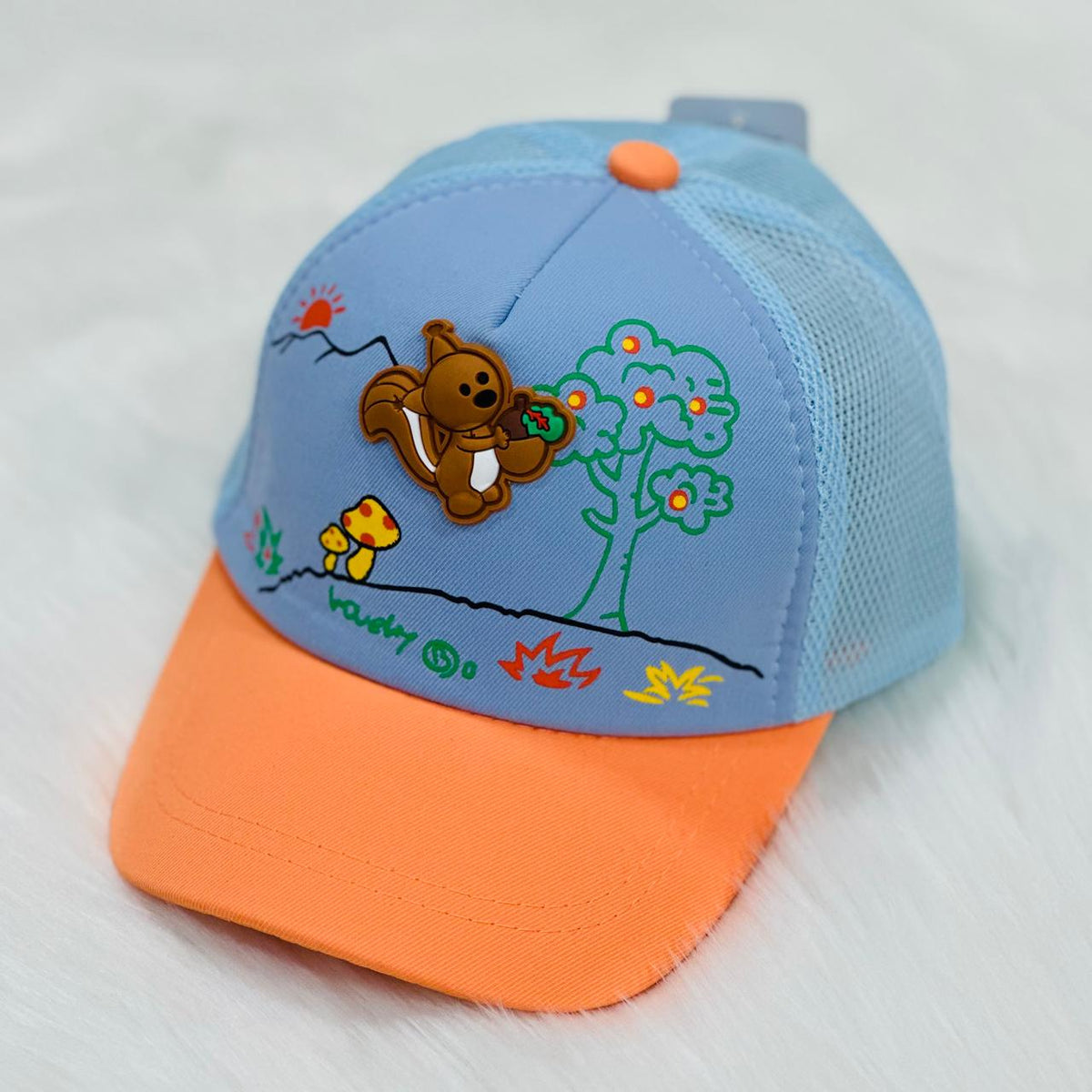 Girl's Peach & Sky-blue Baseball Cap CP5045C – Juniors Fit